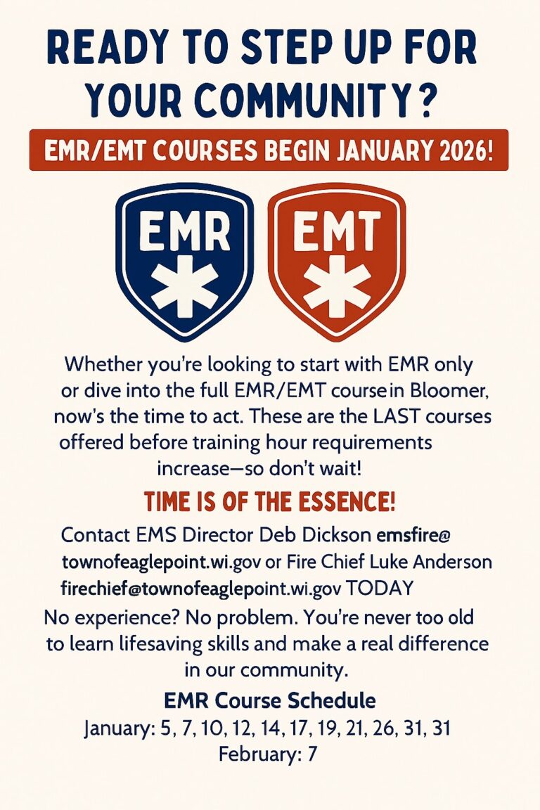 EMR/EMT Training – Town of Eagle Point